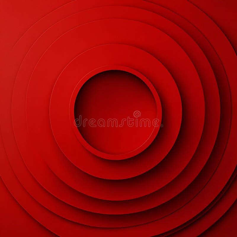 Circular Red Layers Create a Vibrant Texture in a Modern Abstract ...