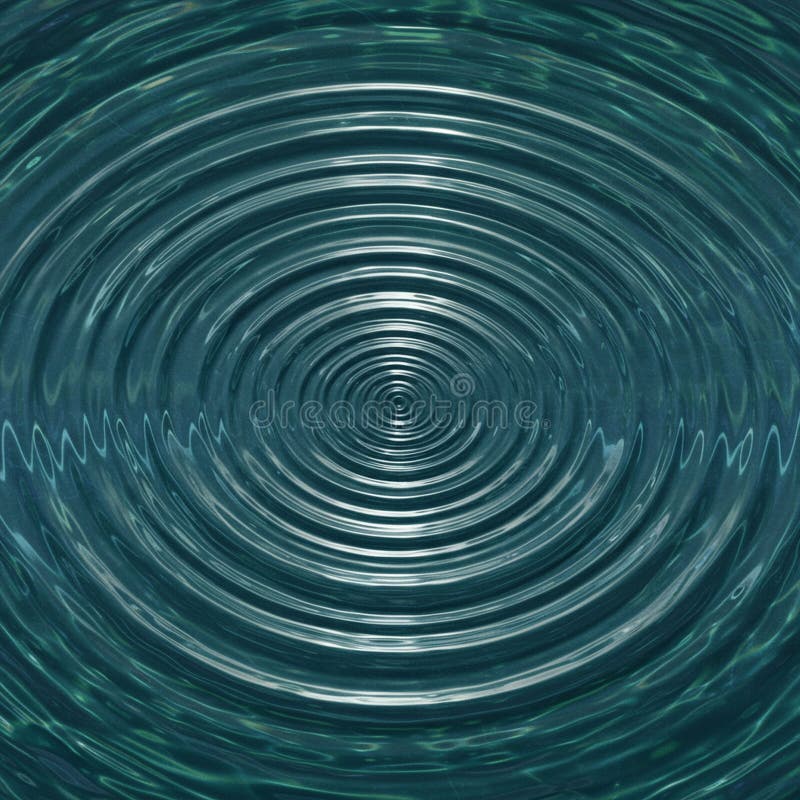 A Series of Concentric Ripples Form in Clear Blue-green Water, Creating ...