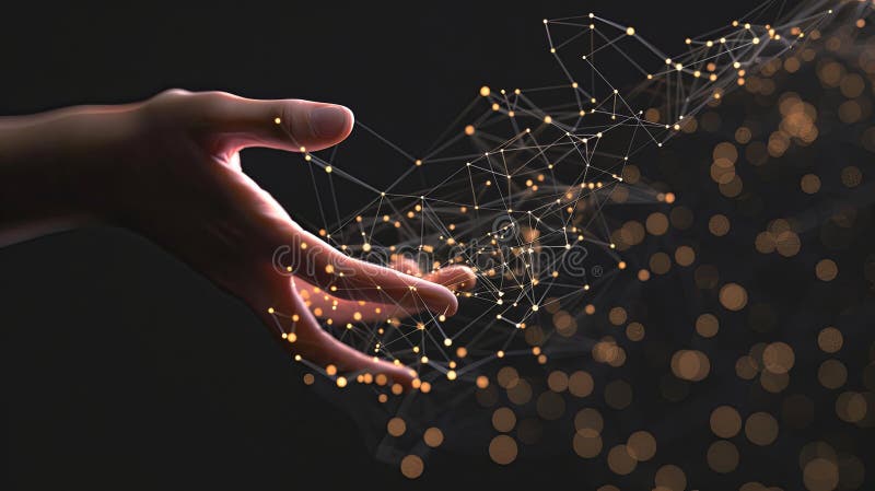 Series of Connected Dots Spreading from Left To Right, Resembling Hand ...