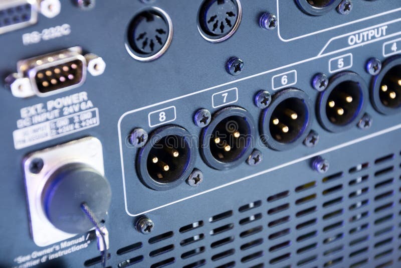 Rear of Control Panel Active Studio Monitor Stock Photo - Image of ...