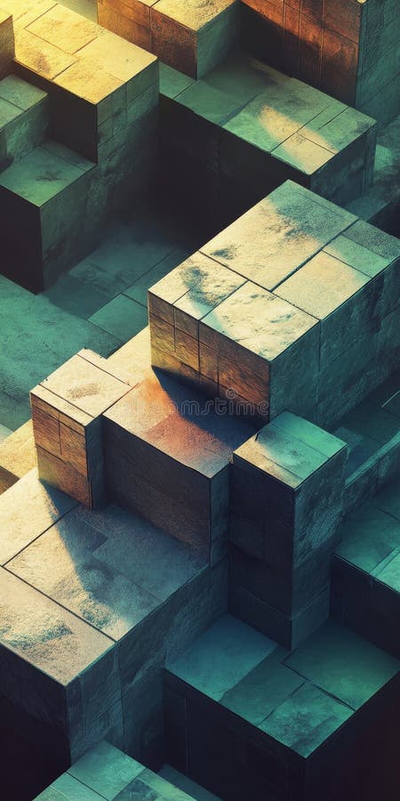 A Series of Cubes are Stacked on Top of Each Other, Creating a Sense of ...