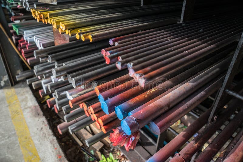 A Series of Different Sizes Steel Pipes Stock Photo - Image of material ...