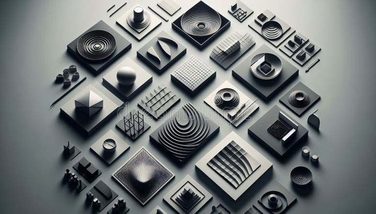 A Series Displaying Dynamic Grid Systemsâ€ Each Carefully Croppe Stock ...