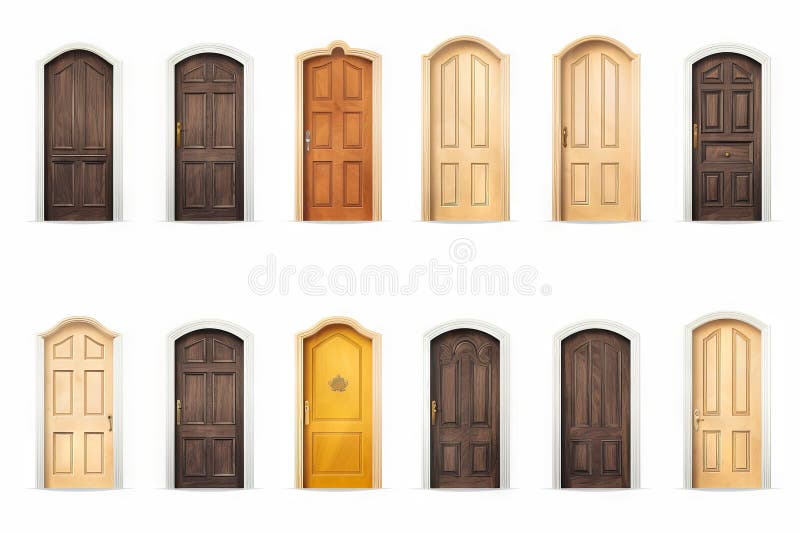Series of Doors with Different Colors and Sizes on Them, All of Which ...