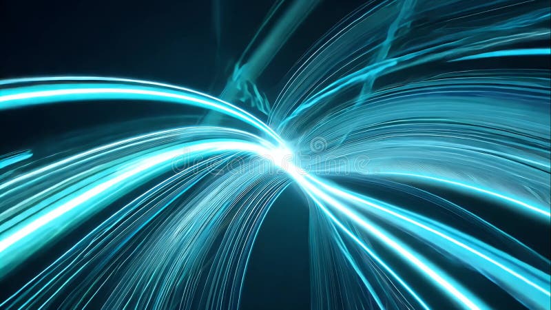 Series of Fast-moving, Intersecting Light Trails in Cool Tones Stock Video - Video of hypnotic ...