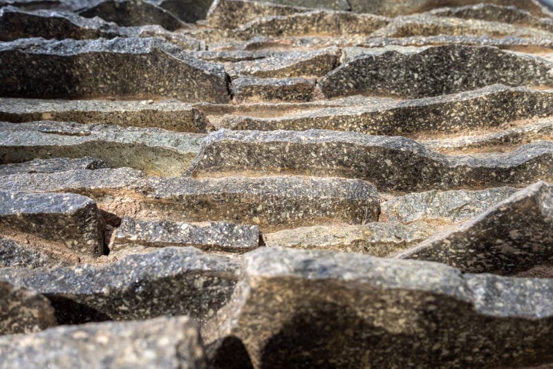 A Series of Flat Rocks in a Vertical Stacking Manner Stock Photo ...