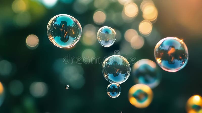 Floating Water Bubbles Sparkling in Natural Sunlight Background Stock Footage - Video of elegant ...
