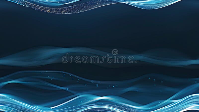 A Series of Flowing, Translucent Blue Waves Form a Delicate Pattern on ...