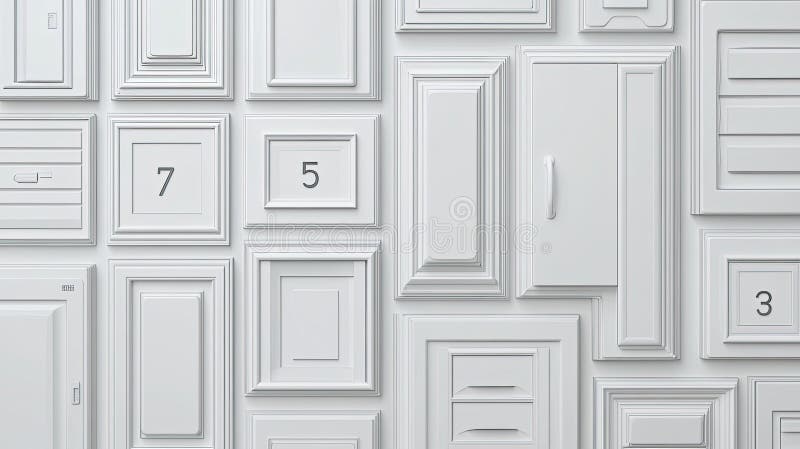 A Series of Fully Enclosed Digital Lockers Line the Wall, Each Marked ...