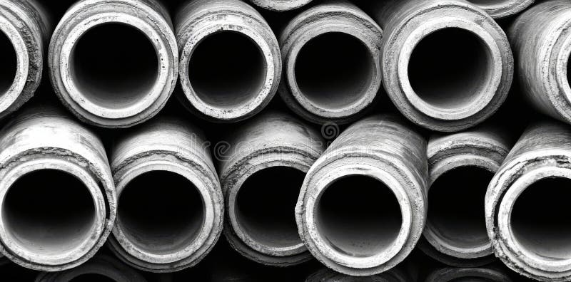 A Series of Gigantic, Empty Pipes for Sewing, Utilized in Deep ...