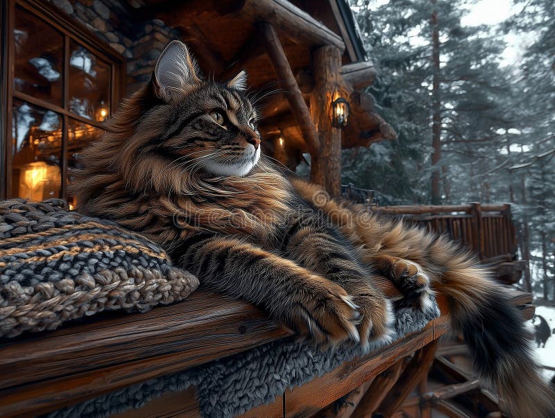 Elegant Cats in Cozy and Luxurious Settings Stock Photo - Image of ...