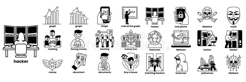 Various Computer Related Activities Stock Illustrations – 172 Various ...