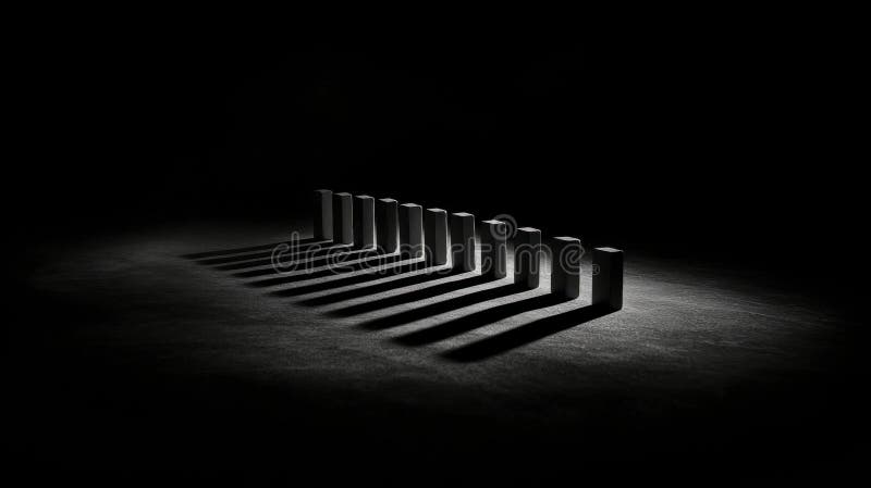 A Series of Identical, Rectangular Blocks Arranged in a Straight Line ...