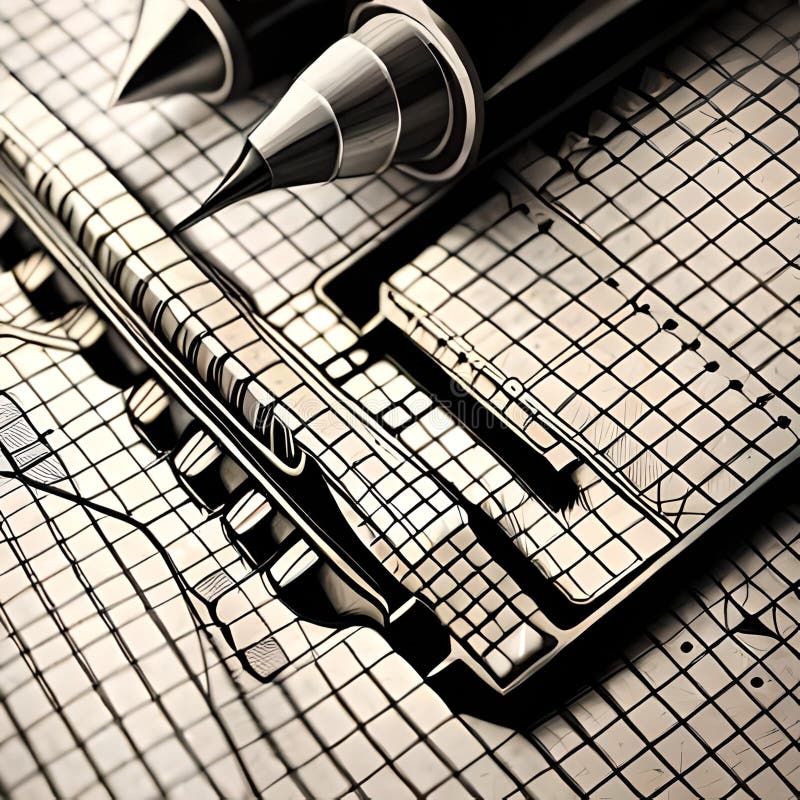 Abstract Design Pattern in Da Vinci Style Stock Illustration ...