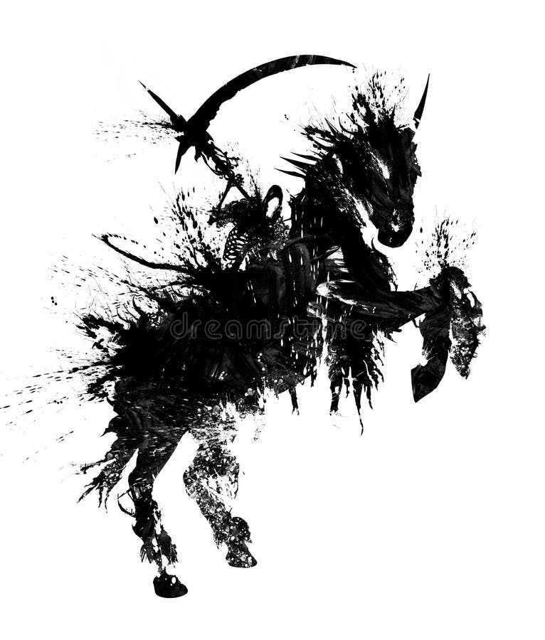 Death White Horse Stock Illustrations – 286 Death White Horse Stock ...
