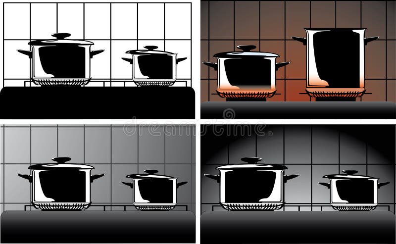 Series of Images of Kitchen Ware Stock Vector - Illustration of motion ...