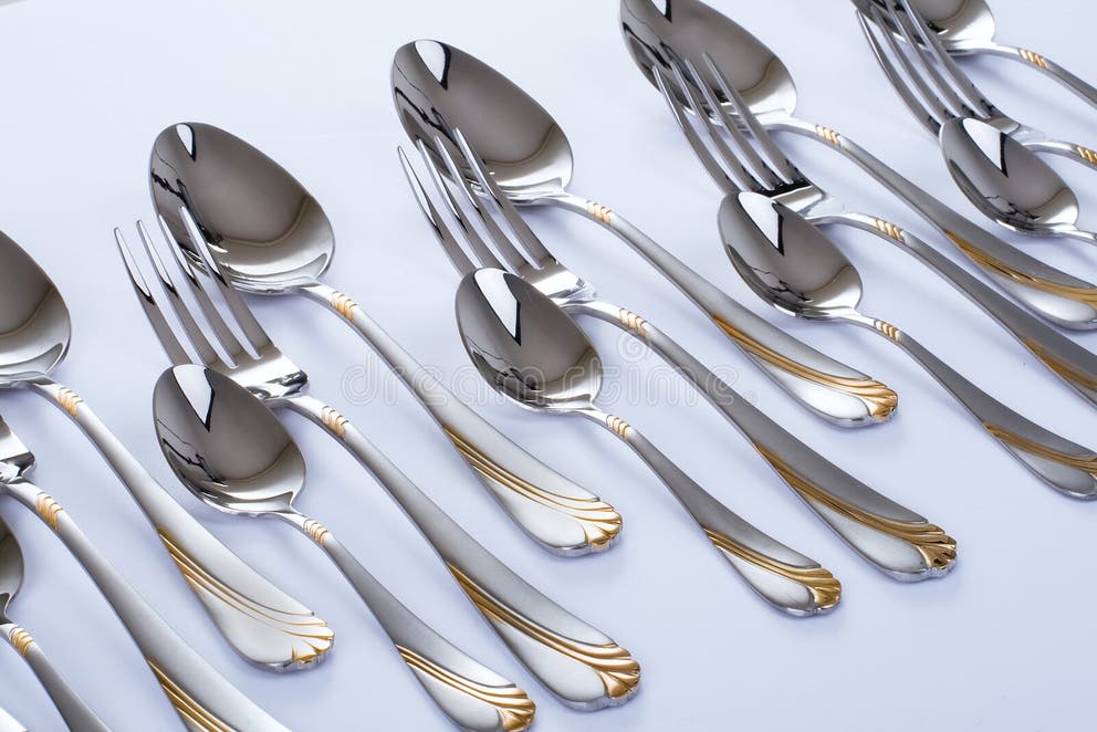 Series of Images of Kitchen Ware. Plug and Spoon Stock Image - Image of ...