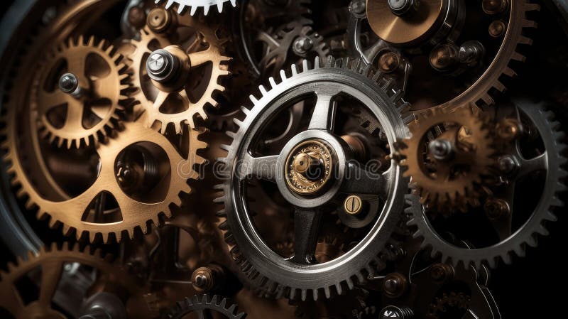 A Series of Interconnected Gears Powering a Larger Mechanism ...
