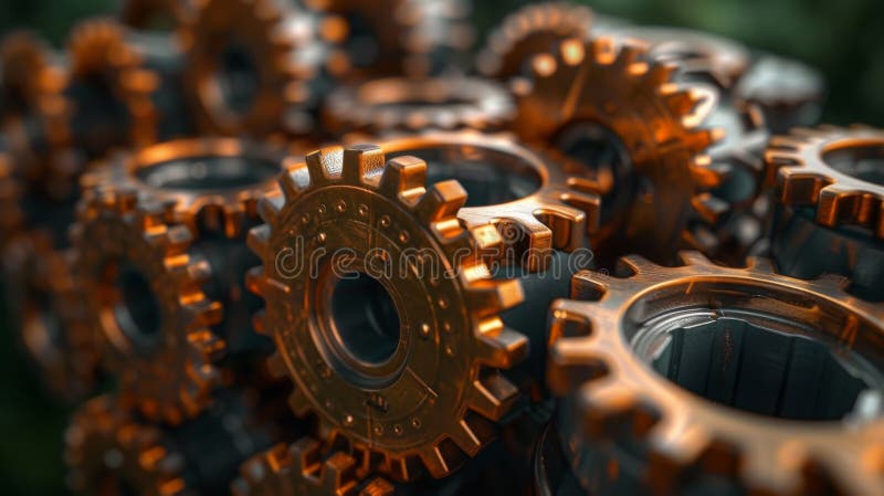 A Series of Interconnected Gears Representing Different Aspects of the ...