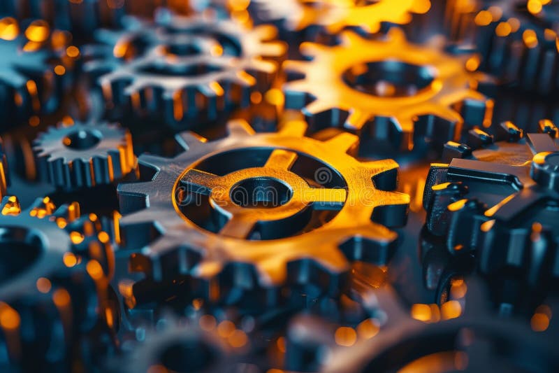 A Series of Interconnected Gears Turning Seamlessly, Symbolizing the ...
