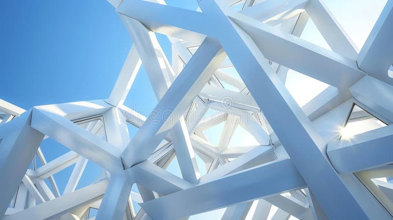 A Series of Interconnected Triangular Shapes Forming a Modern Abstract ...