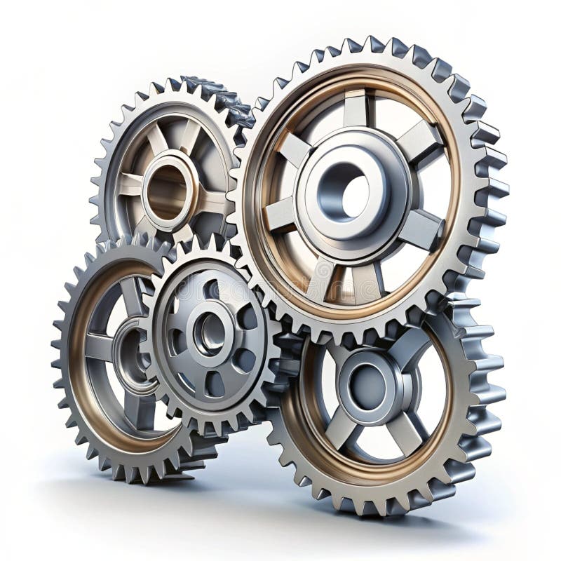 Gears in Motion stock illustration. Illustration of engineering - 369168795