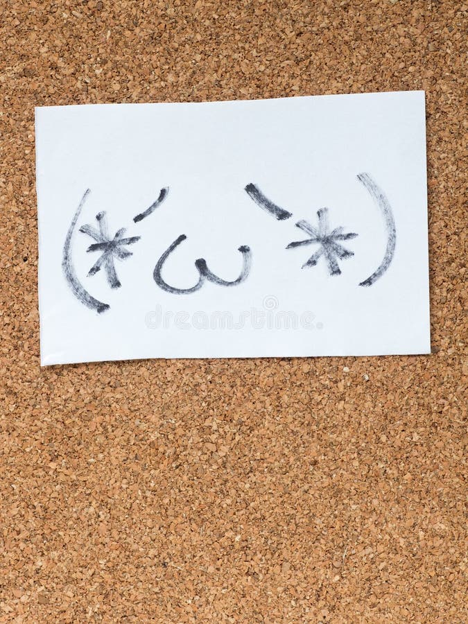 The Series of Japanese Emoticons Called Kaomoji, Content Stock Photo ...