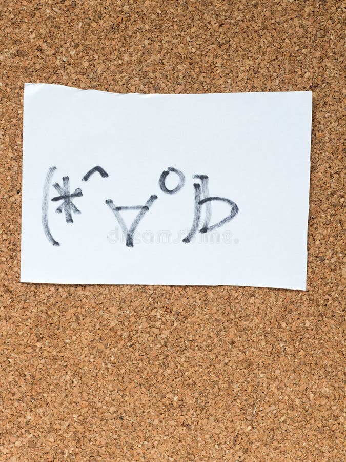 The Series of Japanese Emoticons Called Kaomoji, Joyful Stock Photo ...