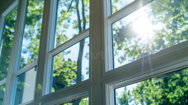 A Series of Large Windows Being Installed Strategically P To Maximize ...