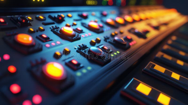 A Series of LED Lights on a Control Panel Each One Representing a ...