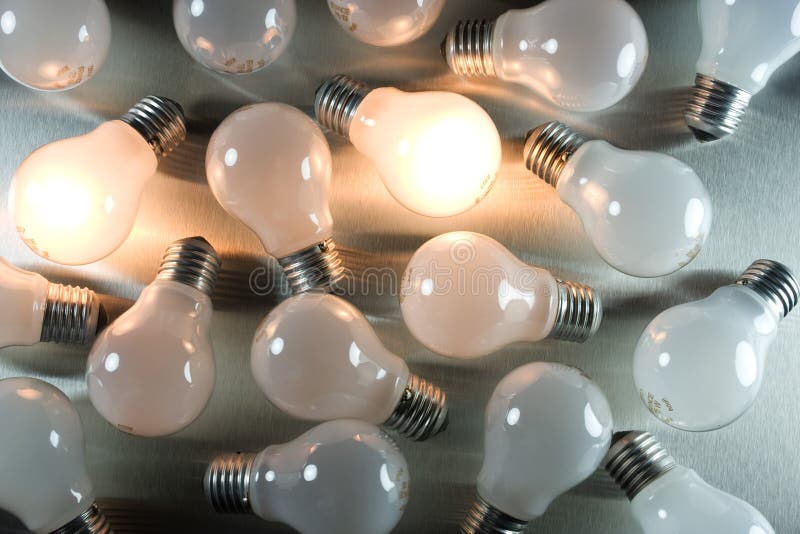 Series of lightbulbs stock photo. Image of concepts, electricity - 5401306