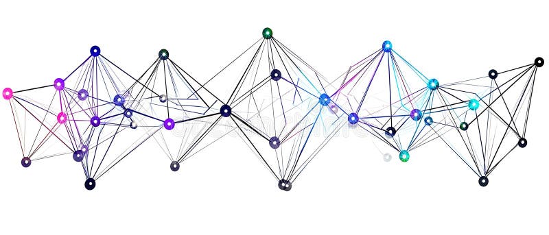 A Series of Lines and Dots that Form a Pattern Stock Illustration ...