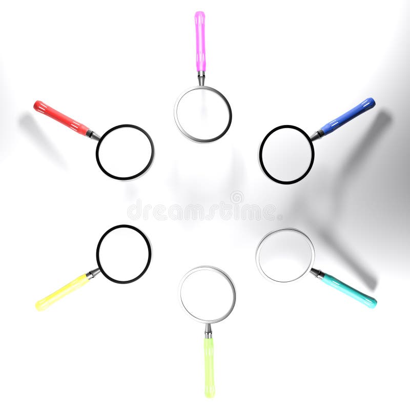 Different Magnifiers Stock Illustrations – 14 Different Magnifiers ...