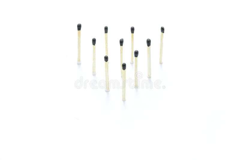Series of Match Sticks in Vertical Position Stock Photo - Image of ...