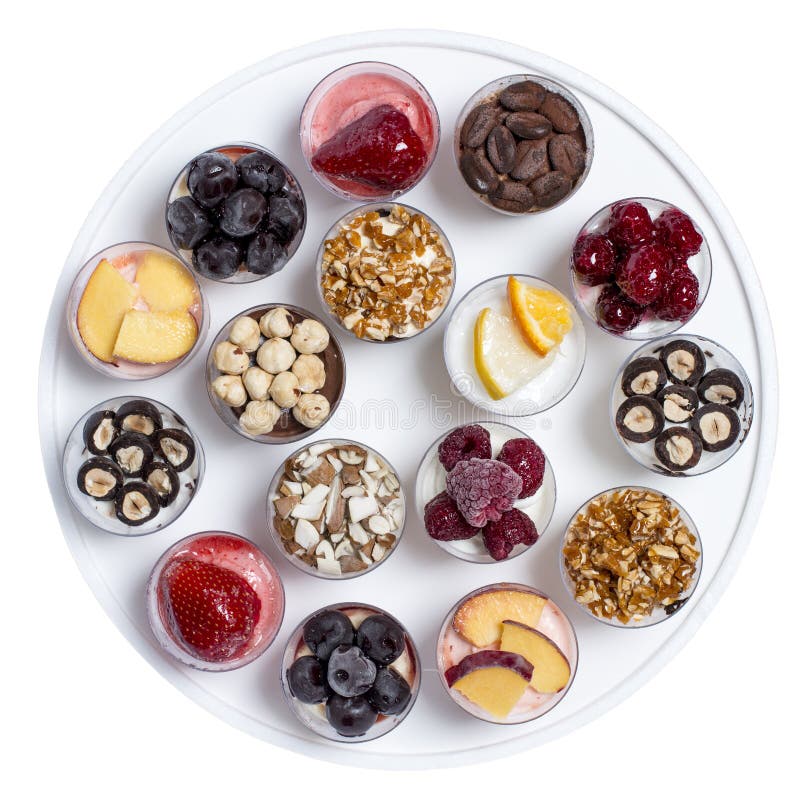 Series of Mini Ice Cream Wrapped Round Stock Image - Image of nuts ...