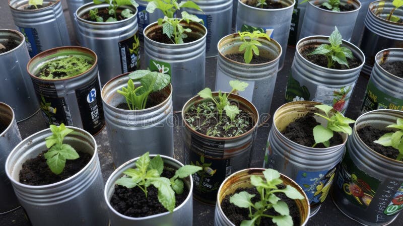 A Series of Miniature Vegetable Gardens Created Out of Repurposed ...