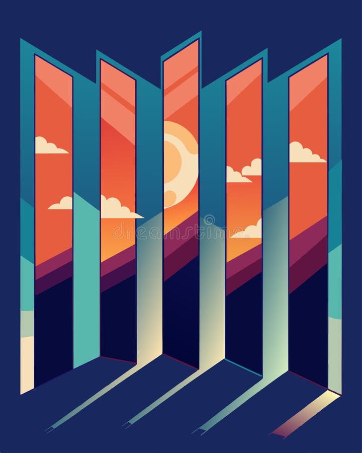 A Series of Mirrored Panels Arranged To Reflect the Sky and Sun ...