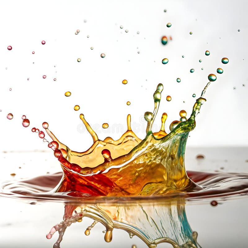 Oily Liquid Splashes Isolated Stock Illustration - Illustration of ...