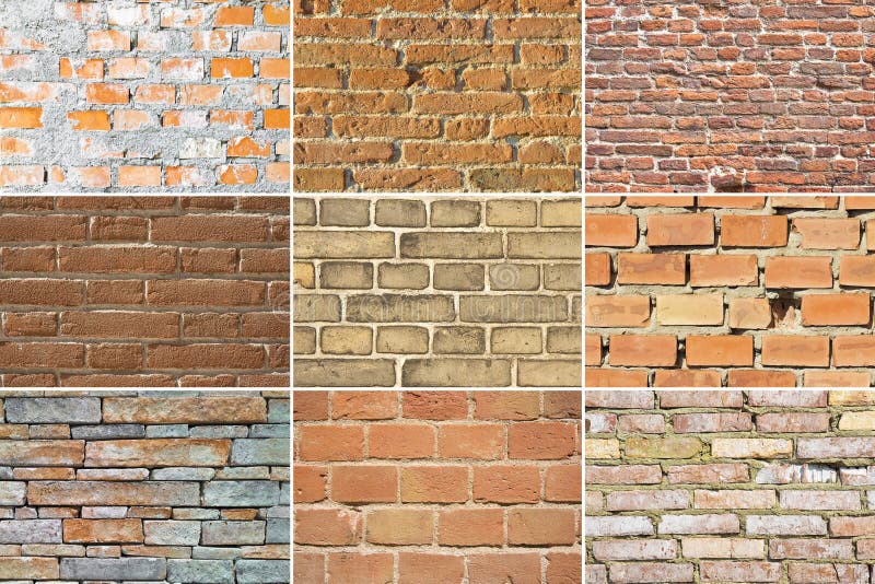 SERIES of OLD BRICK WALL BACKGROUND - Design Collection Concept Stock ...