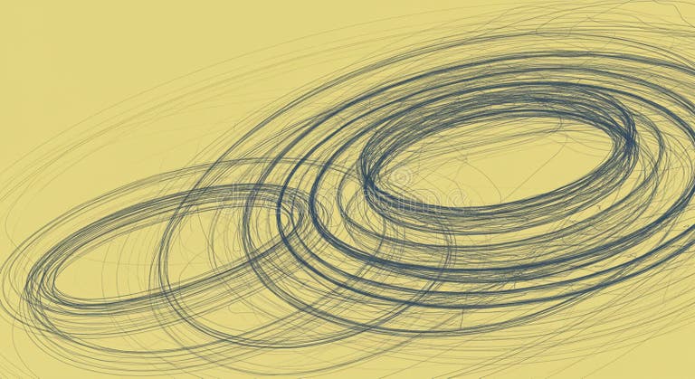 A Series of Overlapping Blue Ellipses, Resembling Orbit-like Patterns ...