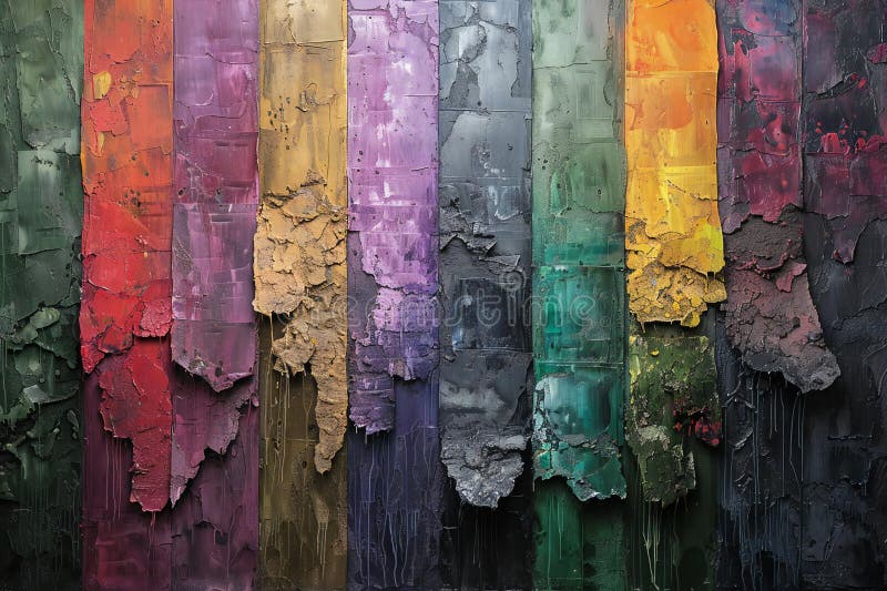 A Series of Painted Images in Different Colors, High Quality, High ...