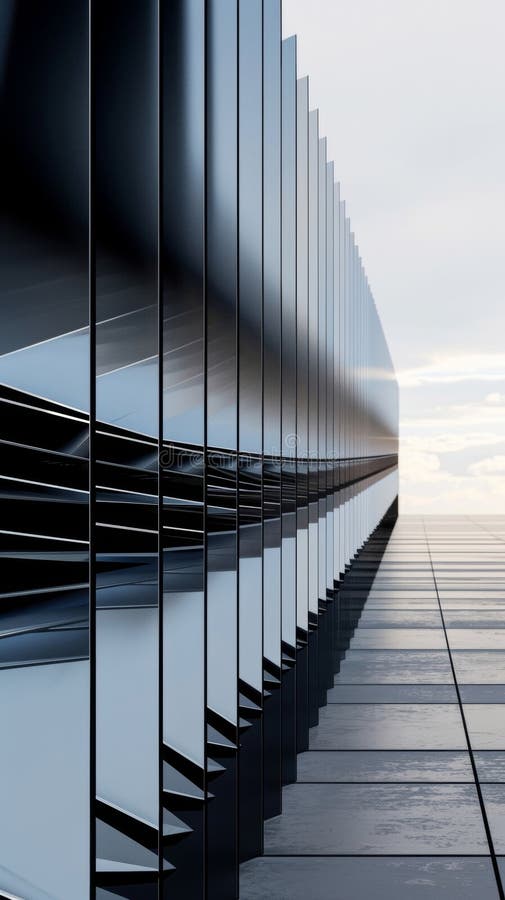 A Series of Parallel Lines and Asymmetrical Angles Creating a Sense of ...