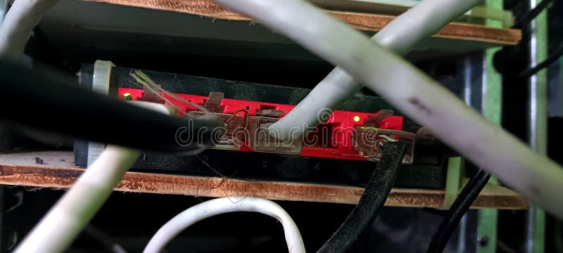 Close-up of a Network Switch with Blinking LED Lights Stock Photo ...