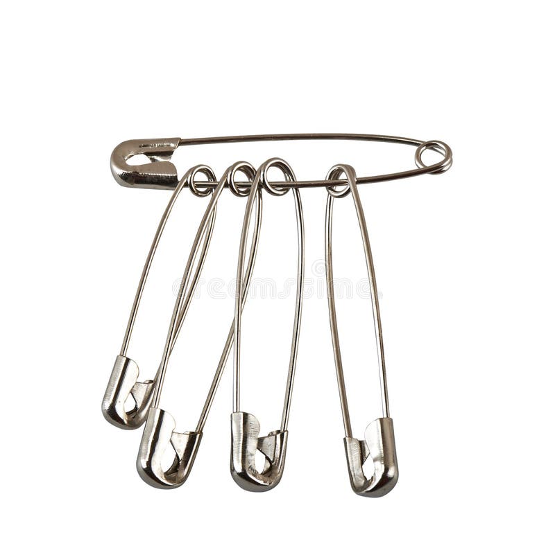 Series of Safety Pin Isolated Stock Photo - Image of reflection, wire ...
