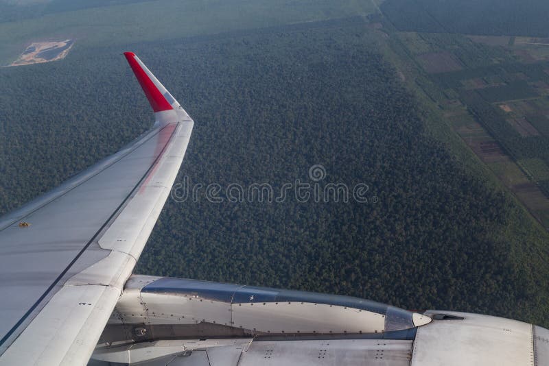 Series of Scenic Atmosphere View from Plane Window during Flight Stock ...