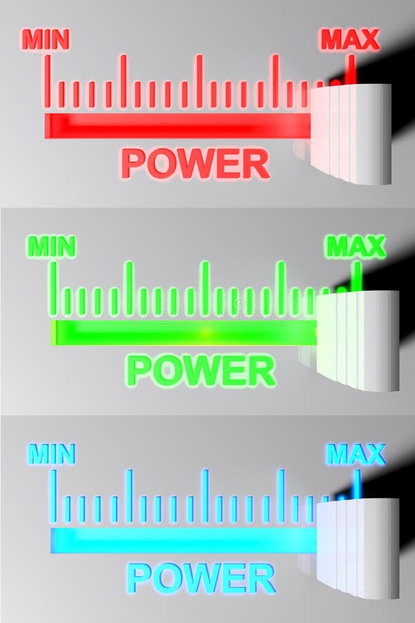 Level Selector Power MAX - 3D Rendering Stock Illustration ...