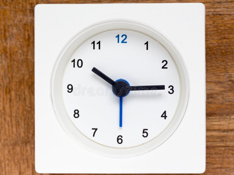 Series of the Sequence of Time on the Simple White Analog Clock Stock ...