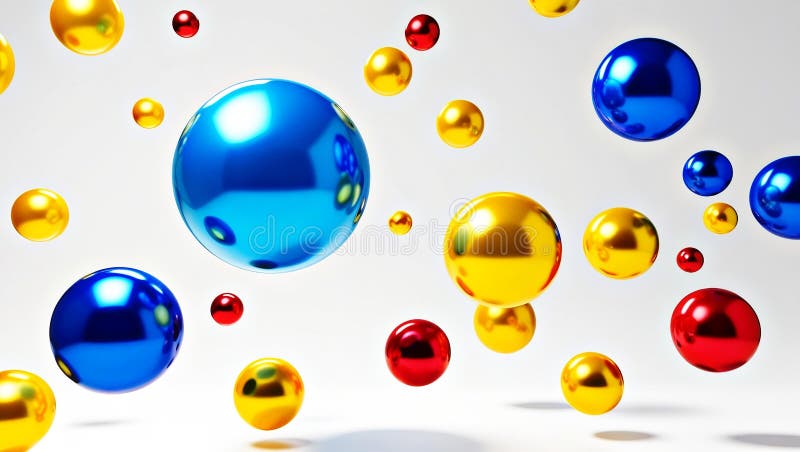 Floating Ball: Dance of Color and Light Stock Illustration ...