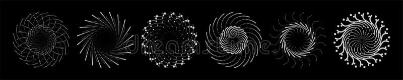 A Series of Six Different Types of Swirls Stock Vector - Illustration ...