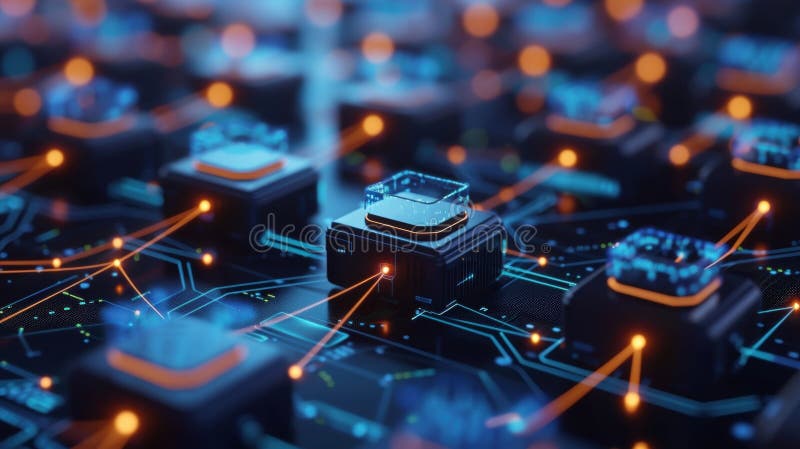 A Series of Small but Powerful IoT Devices are Shown in Closeup ...